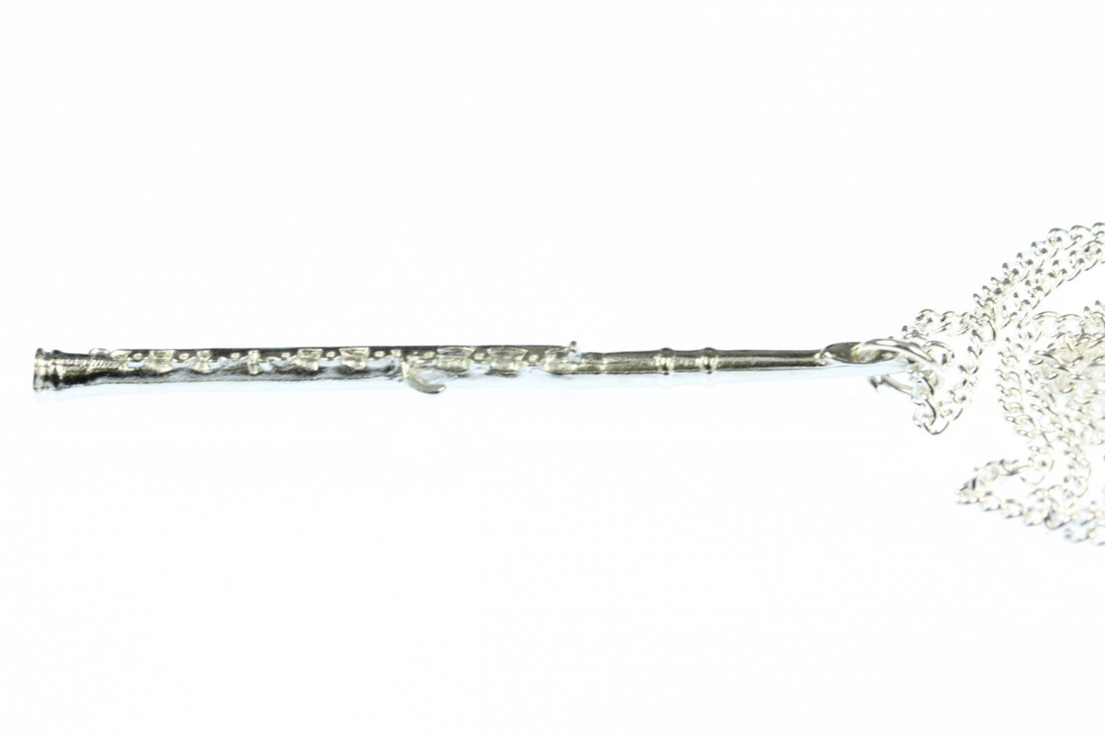 Transverse Flute Necklace Miniblings Flutist Silver 60cm Long Flautist ...