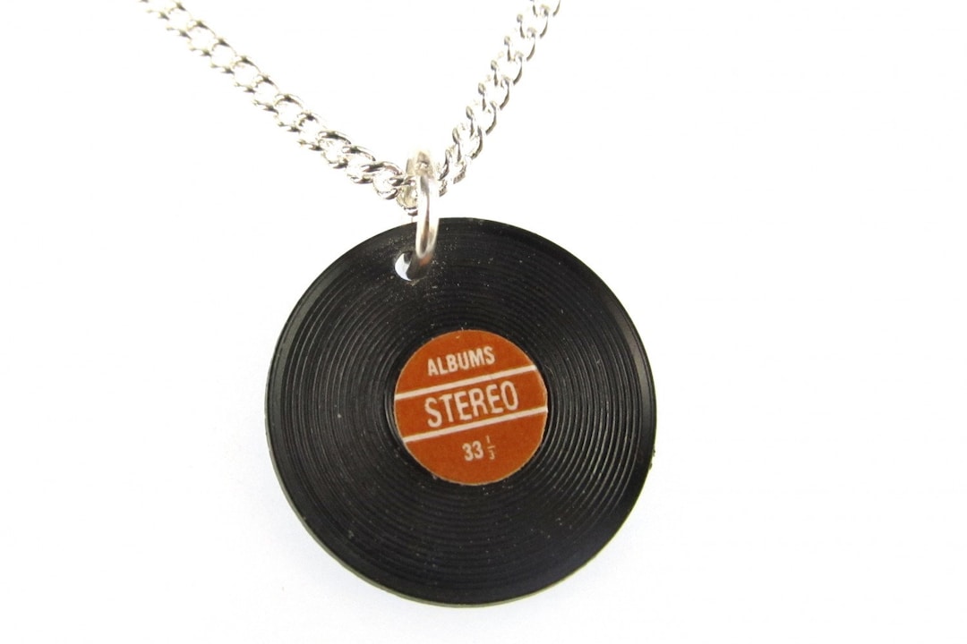 Record Necklace Miniblings 45cm DJ Band Music LP Vinyl Musician Red - Etsy