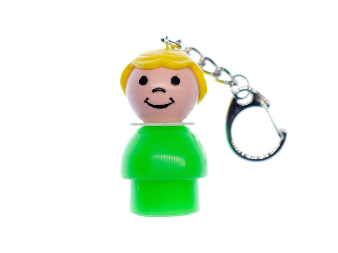 Fisher Price Little People Cool Key Chain Miniblings Retro Woman Green ...