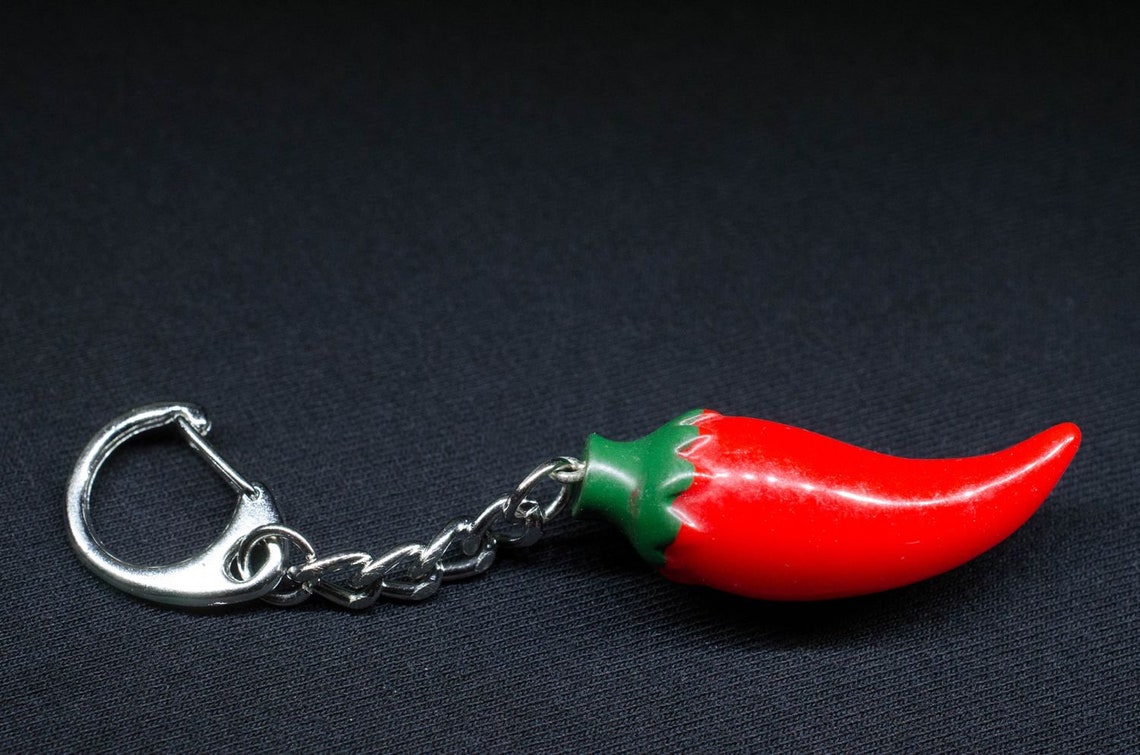 Chili Key Ring Chain Miniblings Pepperoni Peppers Red - Etsy