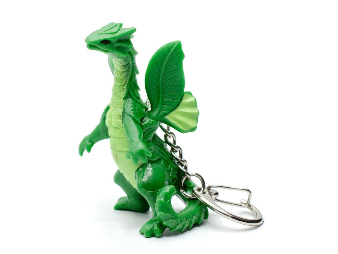 Flora Dragon Keychain Miniblings Fantasy Dragon Standing Green - Etsy