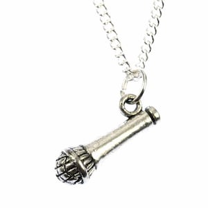 Microphone Necklace Miniblings 45cm Micro Music Musicians Singer Mic - Etsy