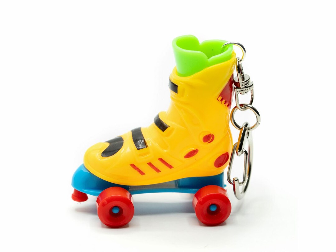 Roller Skate Key Ring Chain Red Inline Skates Inliner Rollerskate ...