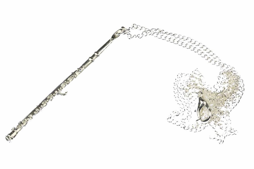 Transverse Flute Necklace Miniblings Flutist Silver 60cm Long Flautist ...