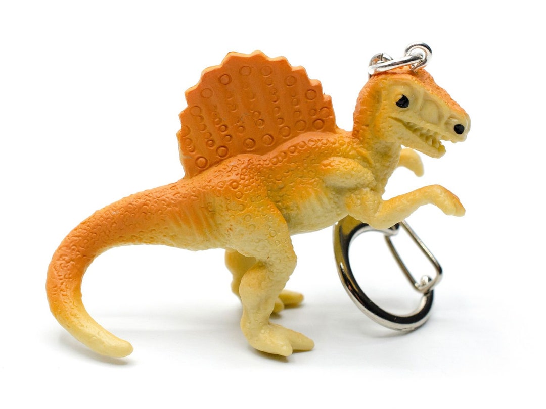 Spinosaurus Keychain Key Ring Miniblings Dinosaurs Yellow Orange Grown ...