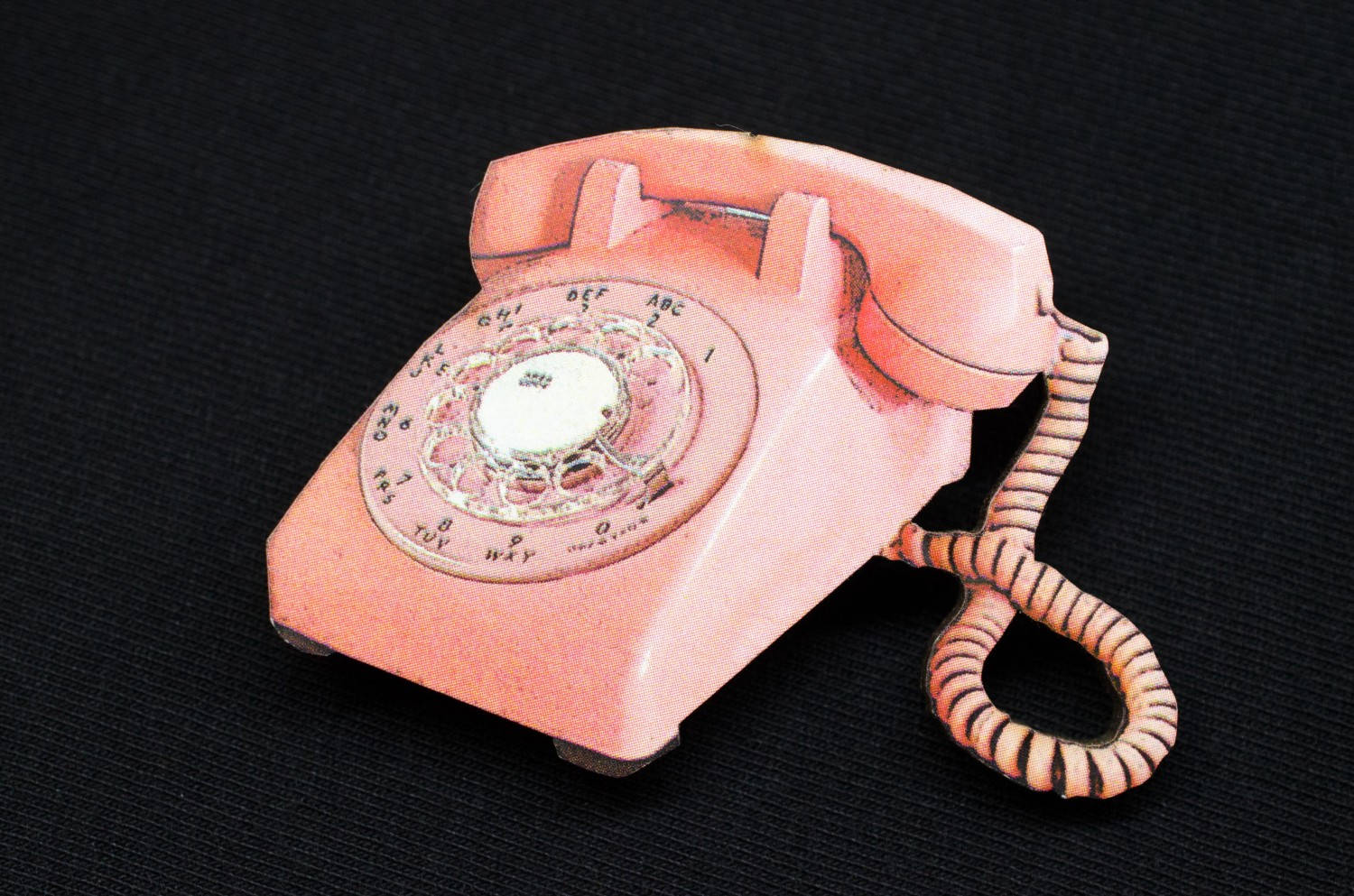 Retro Telephone Brooch Miniblings Wood 60mm Pin Badge Button - Etsy