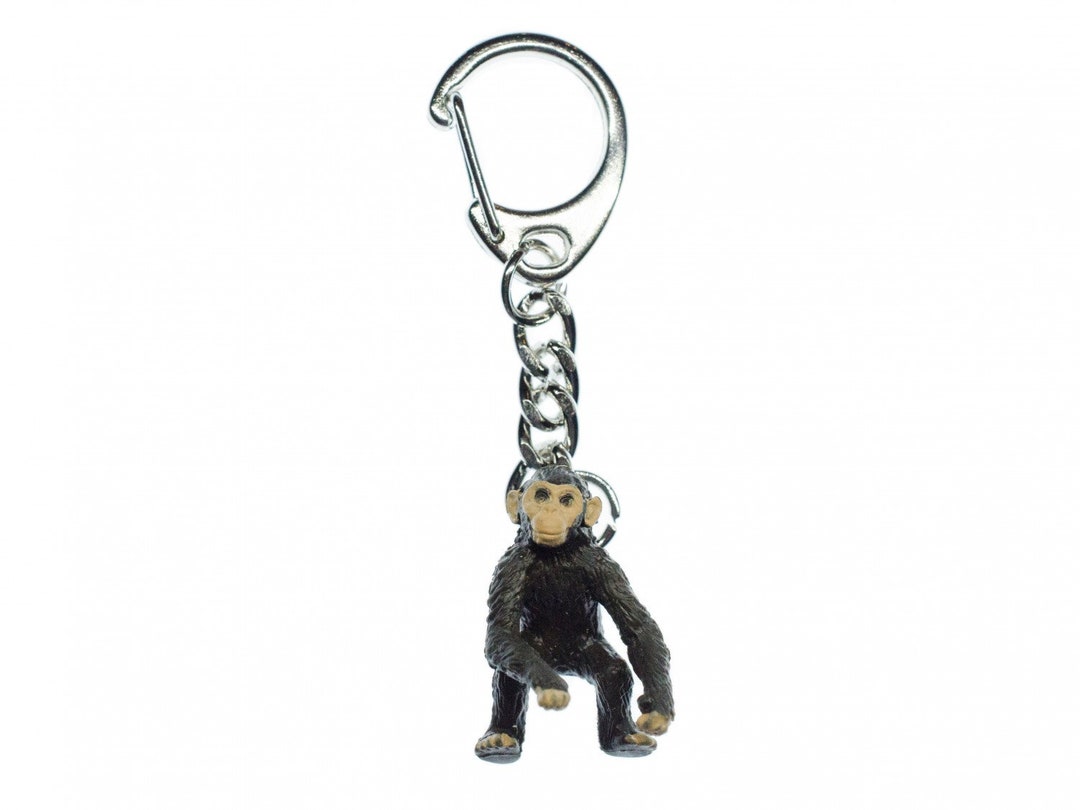 Chimpanzee Key Ring Chain Miniblings Kids Children Monkey Zoo Small - Etsy