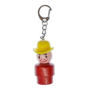 Fisher Price Little People Farmer Key Chain Cowboy Miniblings Plastic ...