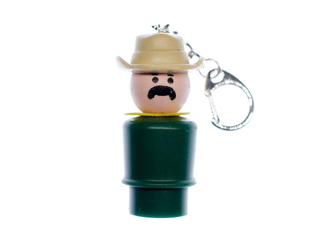 Fisher Price Little People Farmer Key Chain Cowboy Miniblings Green ...