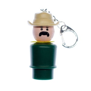Fisher Price Little People Farmer Key Chain Cowboy Miniblings Green ...