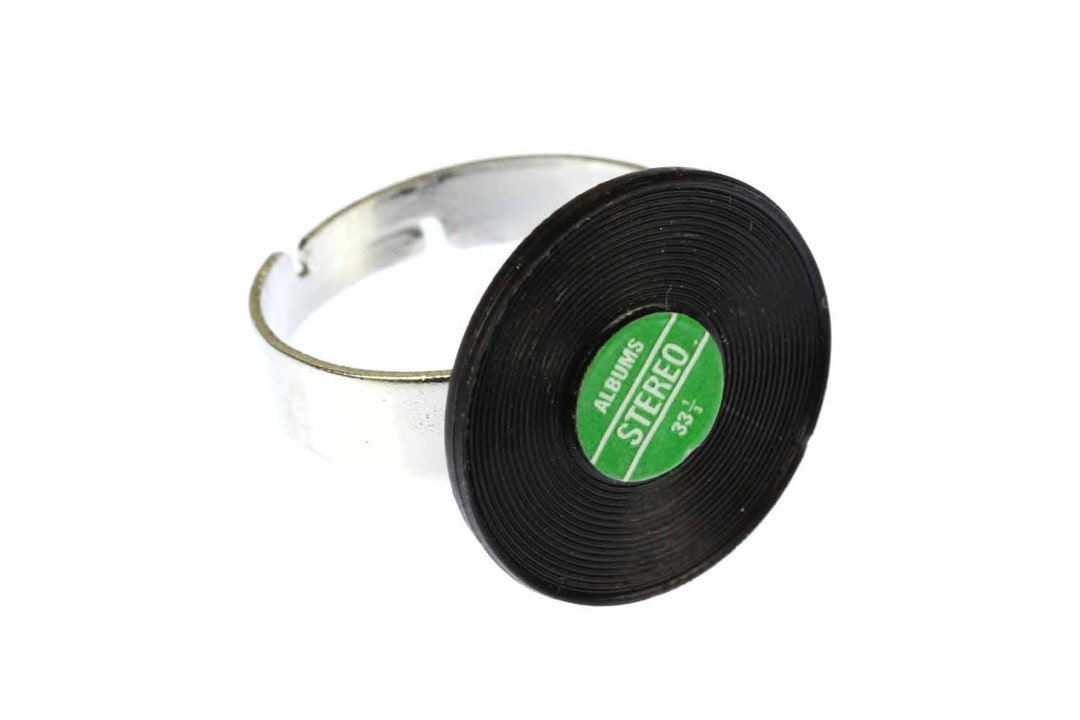 Record Ring Miniblings Vinyl DJ Musician LP Green - Etsy