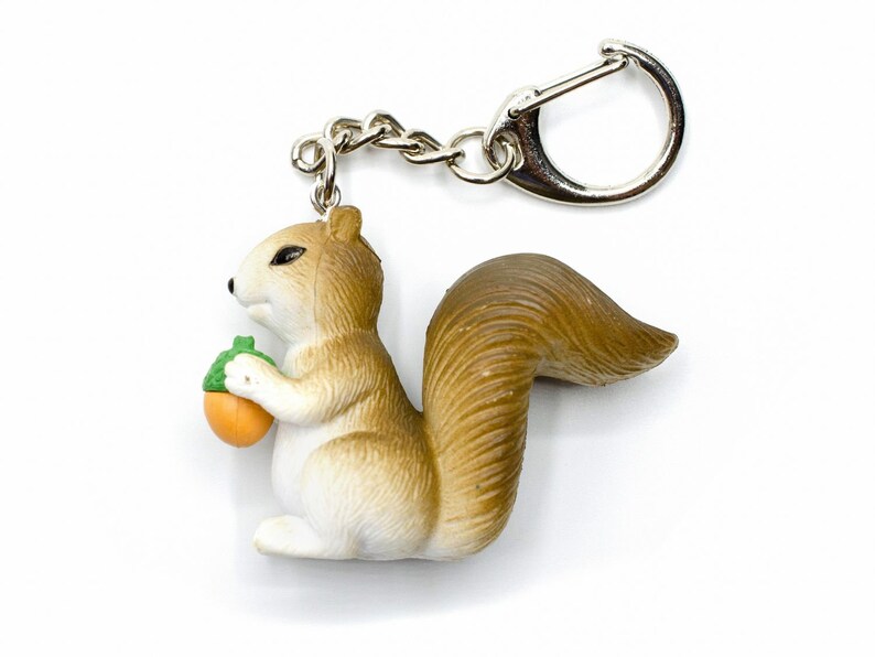 Squirrel Key Ring Chain Miniblings Zipper Animals Sciurus Tree | Etsy