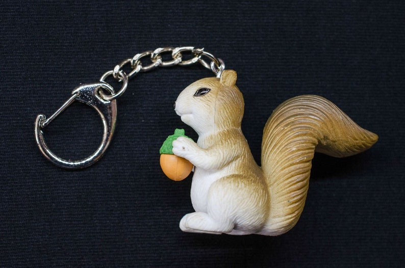 Squirrel Key Ring Chain Miniblings Zipper Animals Sciurus Tree - Etsy