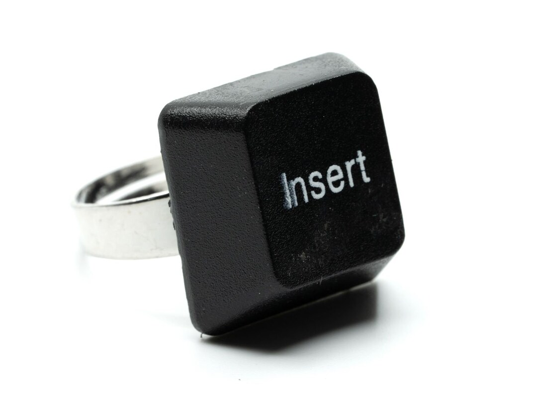 Insert Button Keyboard Ring Pc Characters Ring Miniblings Computer ...