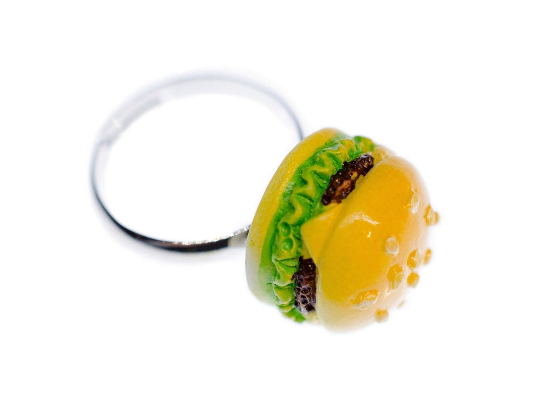 Hamburger Ring Miniblings Fast Food Meal Burger Restaurant Usa 3D ...
