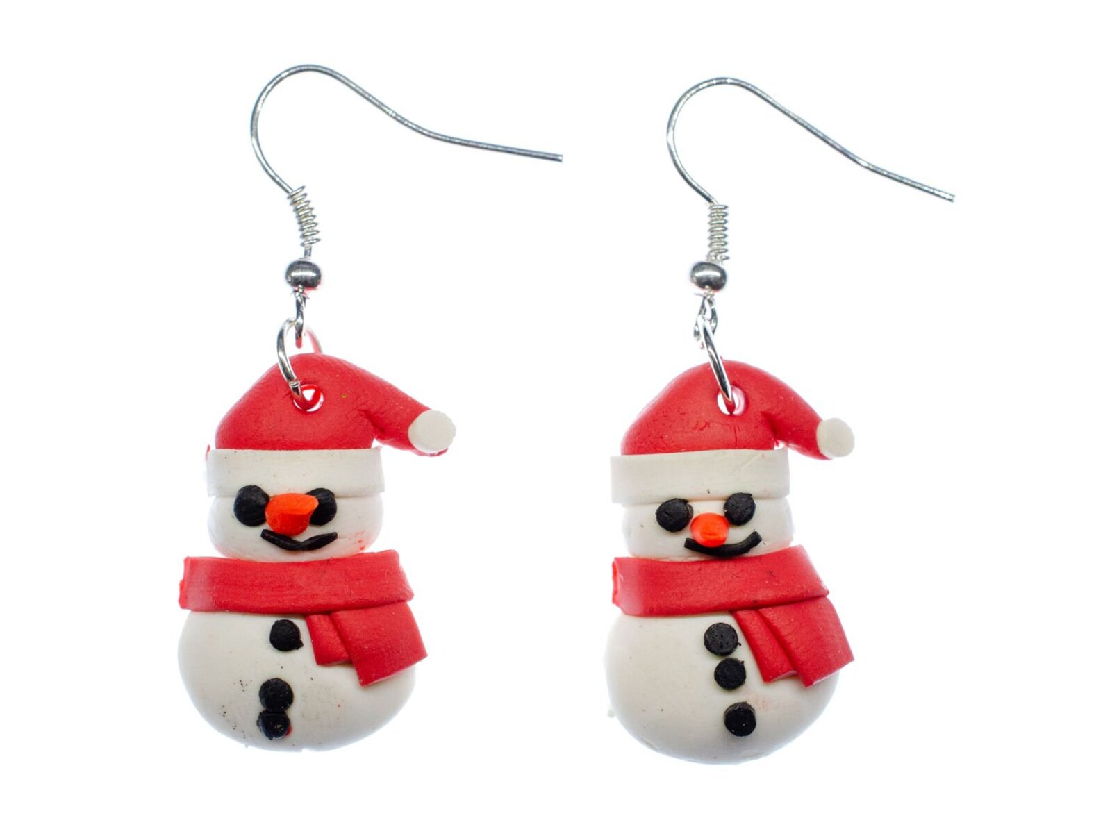 Snowman Flat Earrings Snow Winter Christmas Xmas Hangers | Etsy