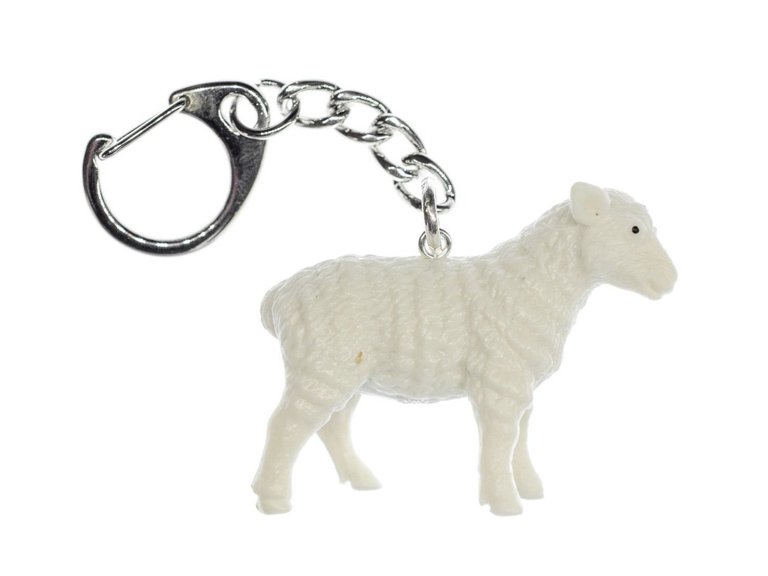 Sheep Key Ring Chain Miniblings Keychain Farm Animal Chain - Etsy