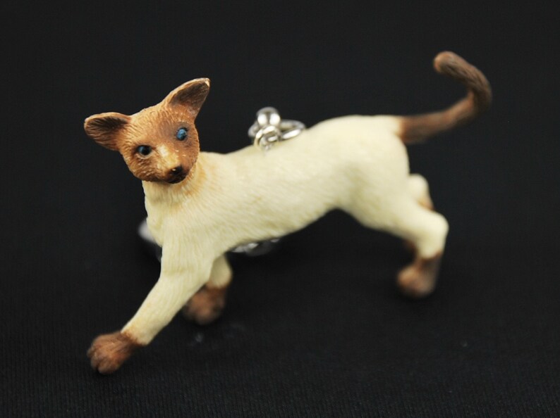Siamese Cat Key Ring Chain Keychain Miniblings Pet Cats Animal - Etsy