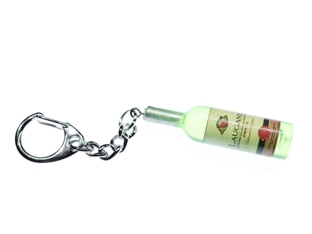 Wine Bottle Keychain Miniblings Key Chain 48mm Key Pendant Keyring ...