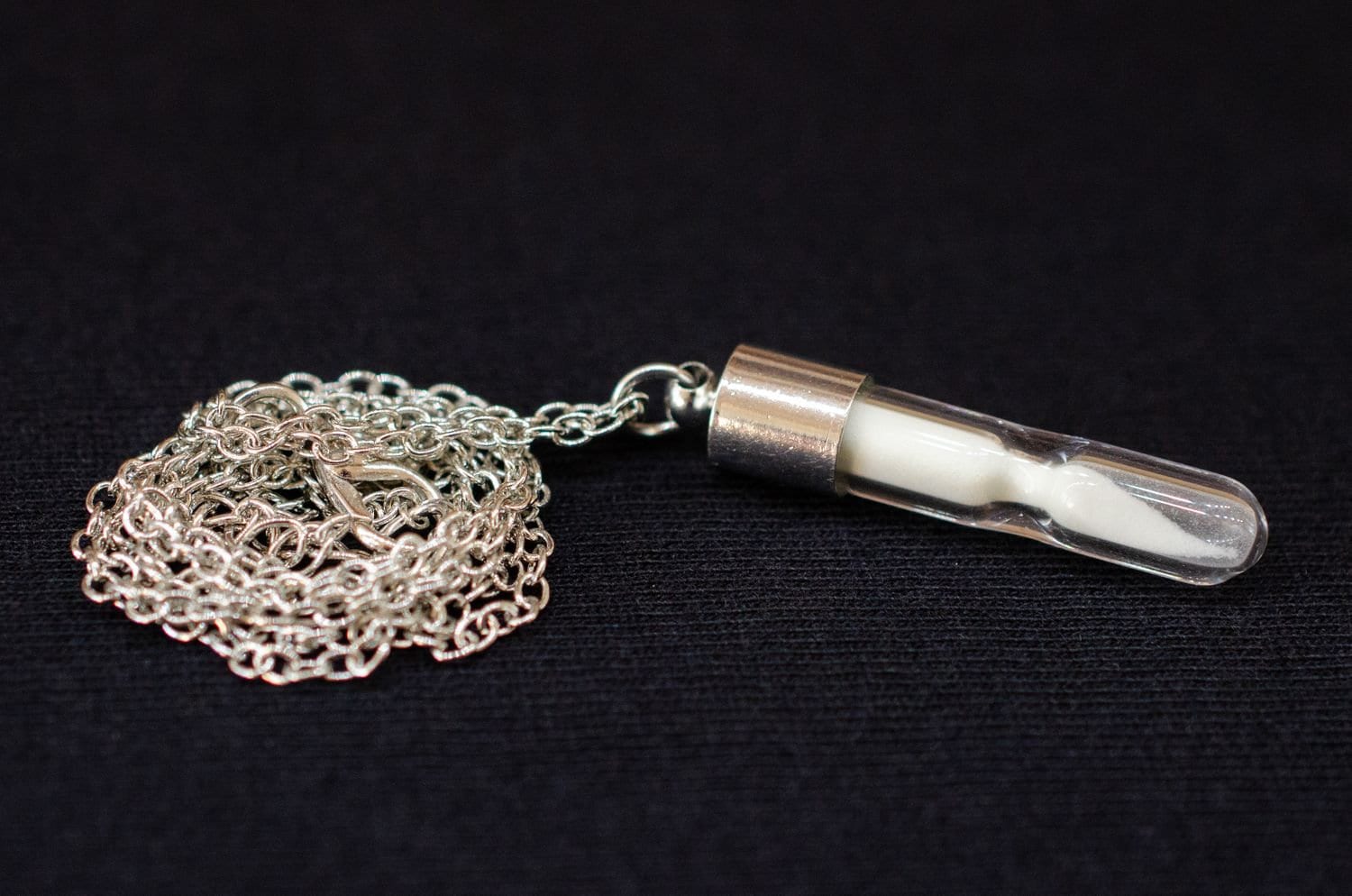 Hourglass Necklace 45cm Sand Time Seconds Glow in the Dark Miniblings ...