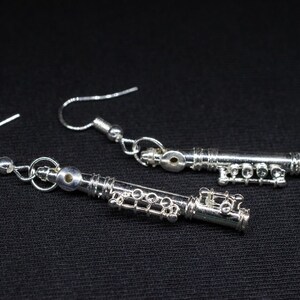Transverse Flute Earrings Miniblings Music Box Silver Plated - Etsy