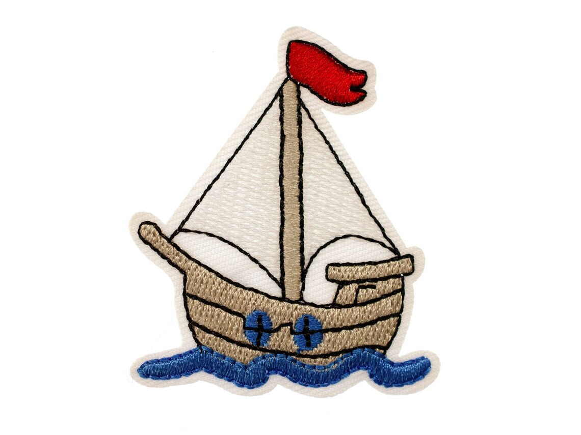 Sailing Boat Patch Hotfix Iron on Miniblings Maritimee Sail Sea Ocean ...