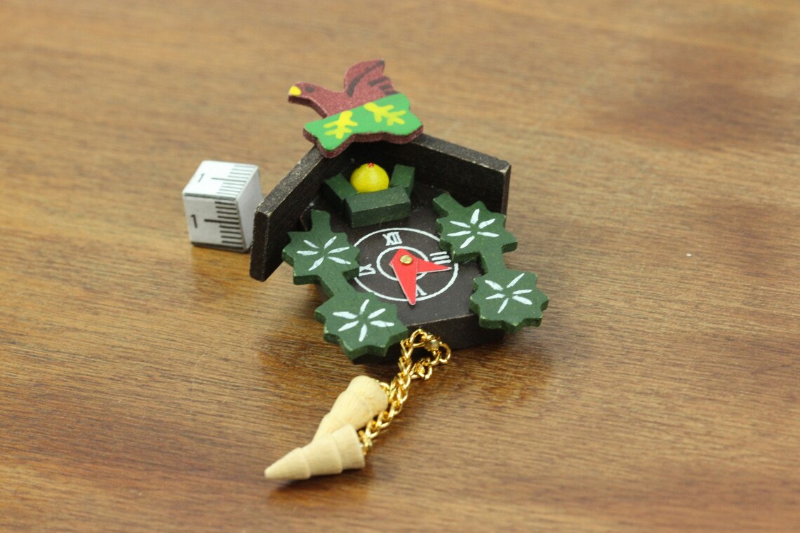 Cuckoo Clock Brooch Black Forest Miniblings Button Black - Etsy