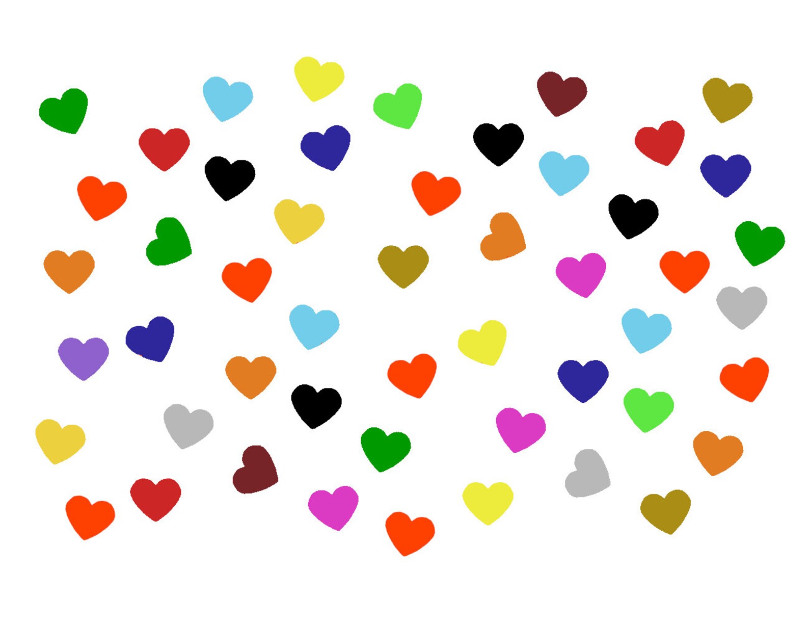 50pcs Sticker Heart Miniblings Label Mixed Colour Hearts DIY - Etsy