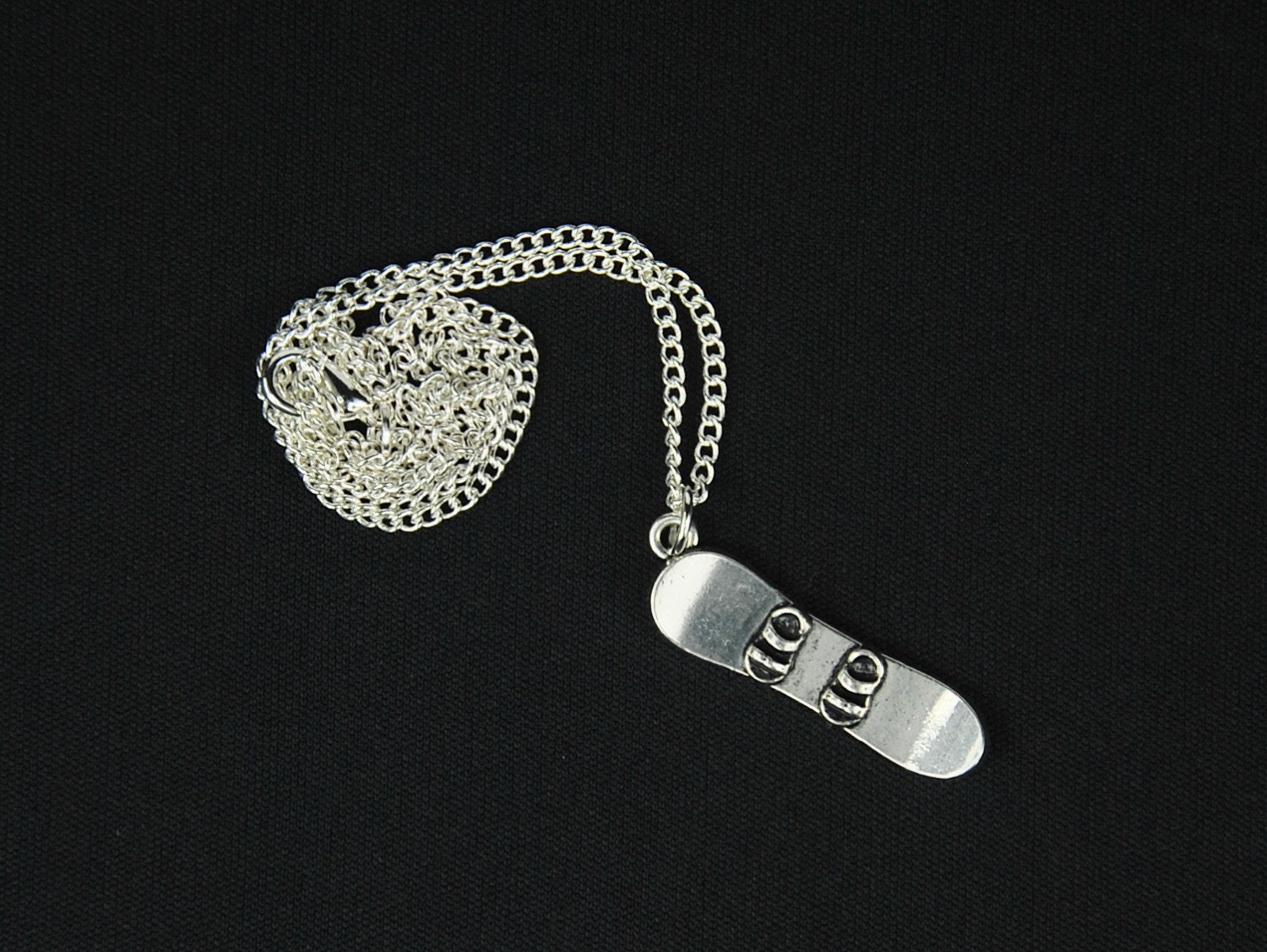 Snowboard Necklace Miniblings 45cm Winter Pin Badge Buttone Ski Aspen ...