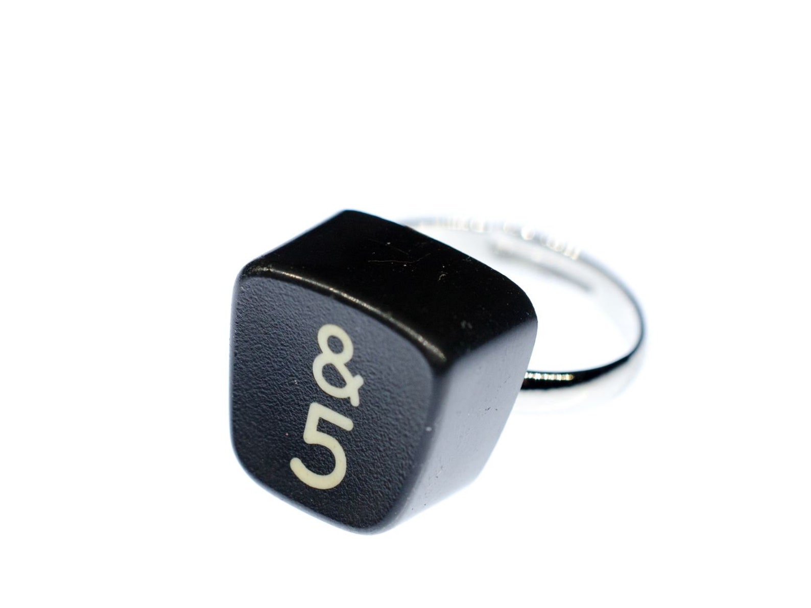Number Ring 5 Vintage Typewriter Keys Miniblings Unique Square Numbers ...