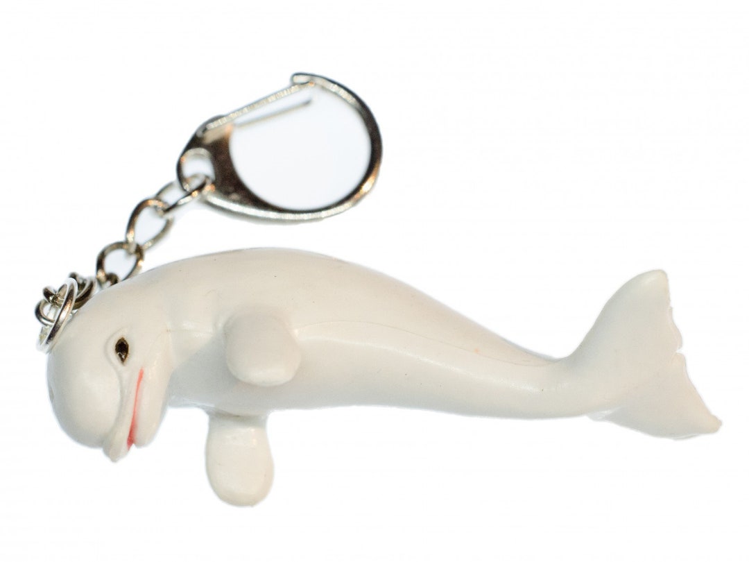 Beluga Key Ring Chain Miniblings Ocean Sea Animal Whale Baby - Etsy
