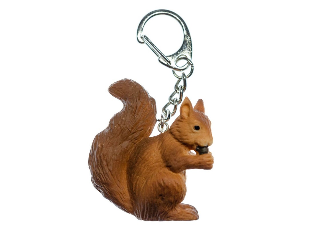 Squirrel Key Ring Chain Miniblings Zipper Animals Sciurus Tree Rodent ...