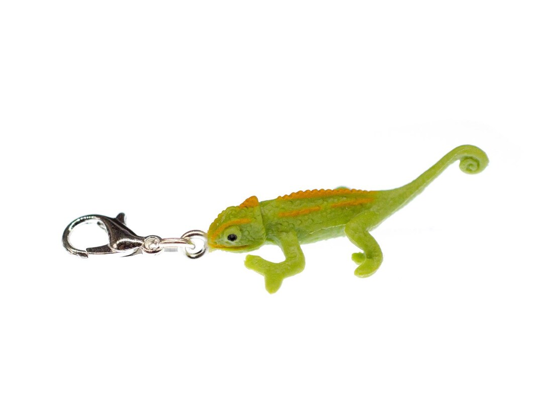 Chameleon Charm Pendant Zipper Pull Miniblings Animal Iguana Reptile ...