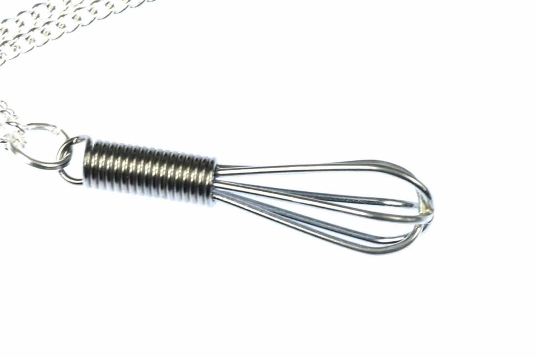 Whisk Necklace Kitchen Cooking Chef Cook Miniblings Baking 60cm Silver ...