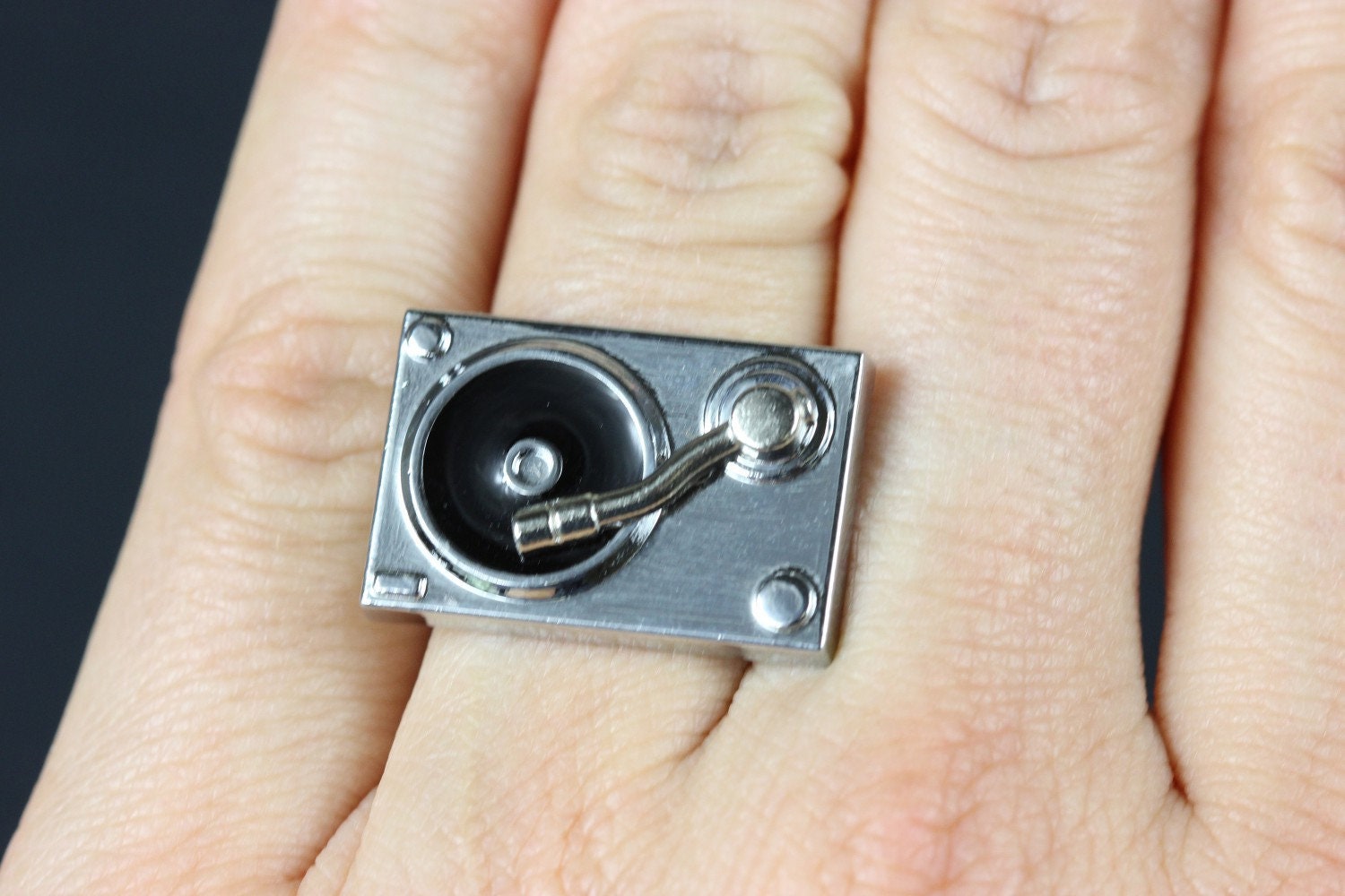 Turntables Ring Miniblings DJ Music Musicians Record Player | Etsy