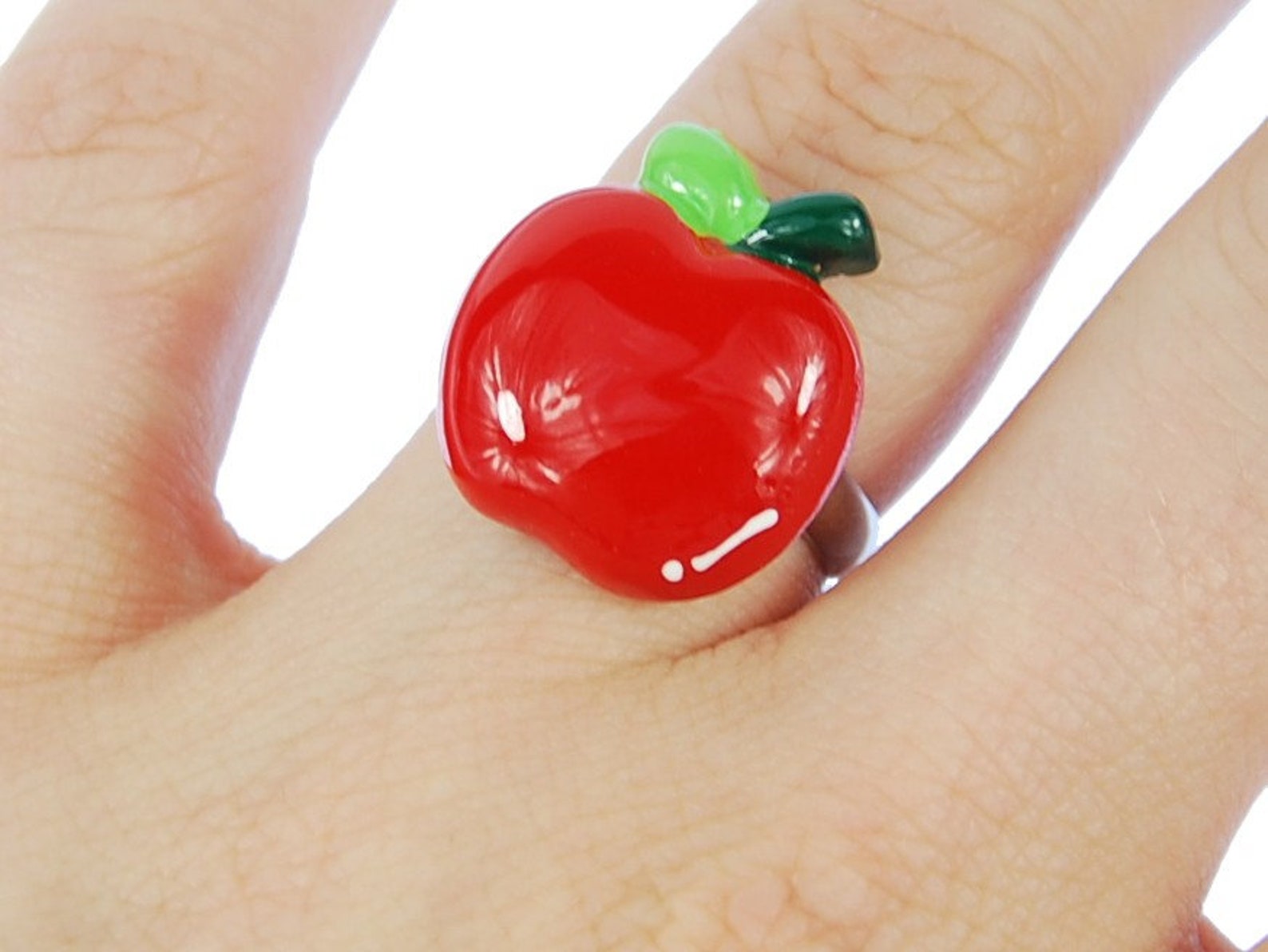 Apple Ring Miniblings Food Fruit Eating - Etsy