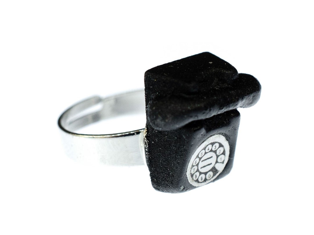 Telephone Ring Miniblings Finger Ring Handmade Dial Nostalgia Retro ...
