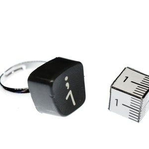 Number Ring 1 Vintage Typewriter Keys Miniblings Unique Square Numbers ...