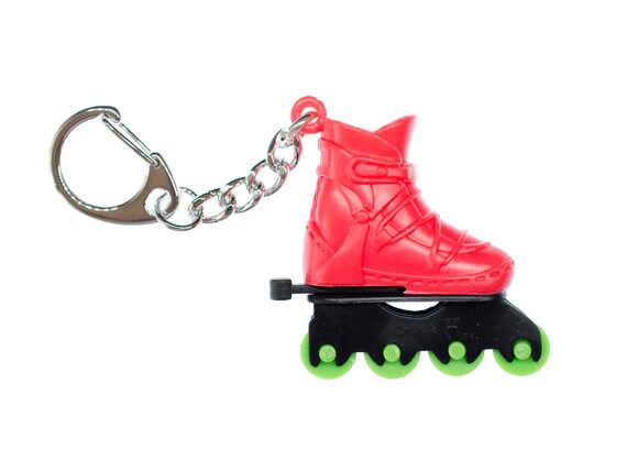 Roller Skate Key Ring Chain Red Inline Skates Inliner Roller - Etsy