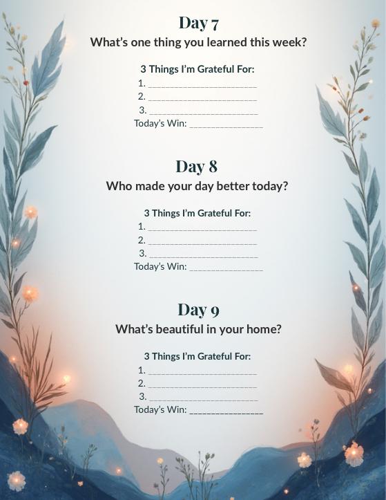 30-day Gratitude Journal Printable | Daily Mindfulness Prompts ...
