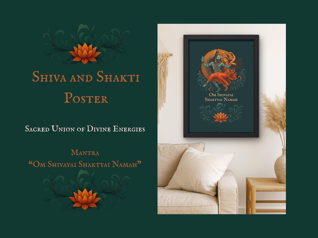 Shiva Shakti Poster | Sacred Union Wall Art - Etsy