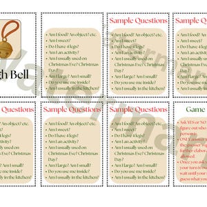 Family Christmas Game | Printable Headbands Cards | Christmas Guessing ...
