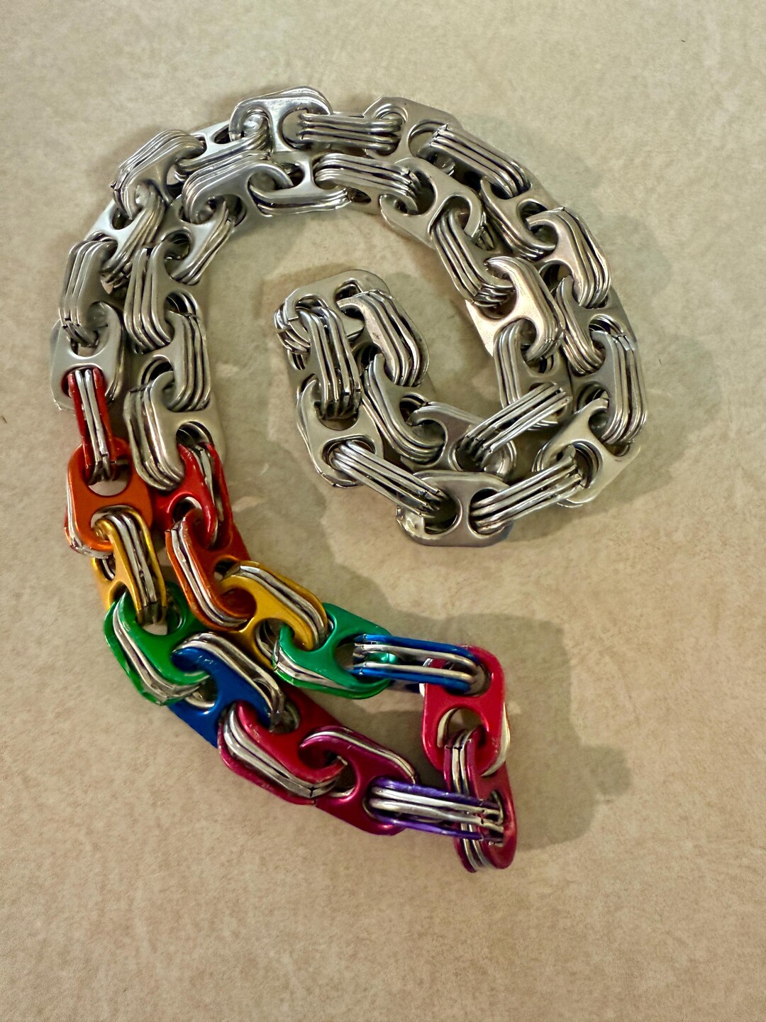 Rainbow Section Chaingang Chain - Etsy