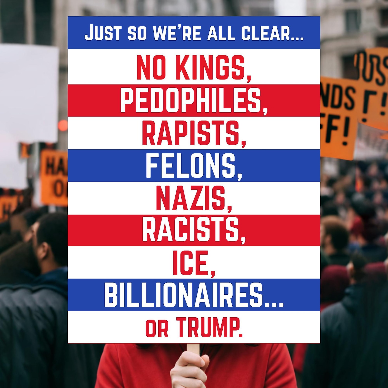 Printable Protest Sign Jpg, Anti-trump Poster for March, Pro Democracy ...
