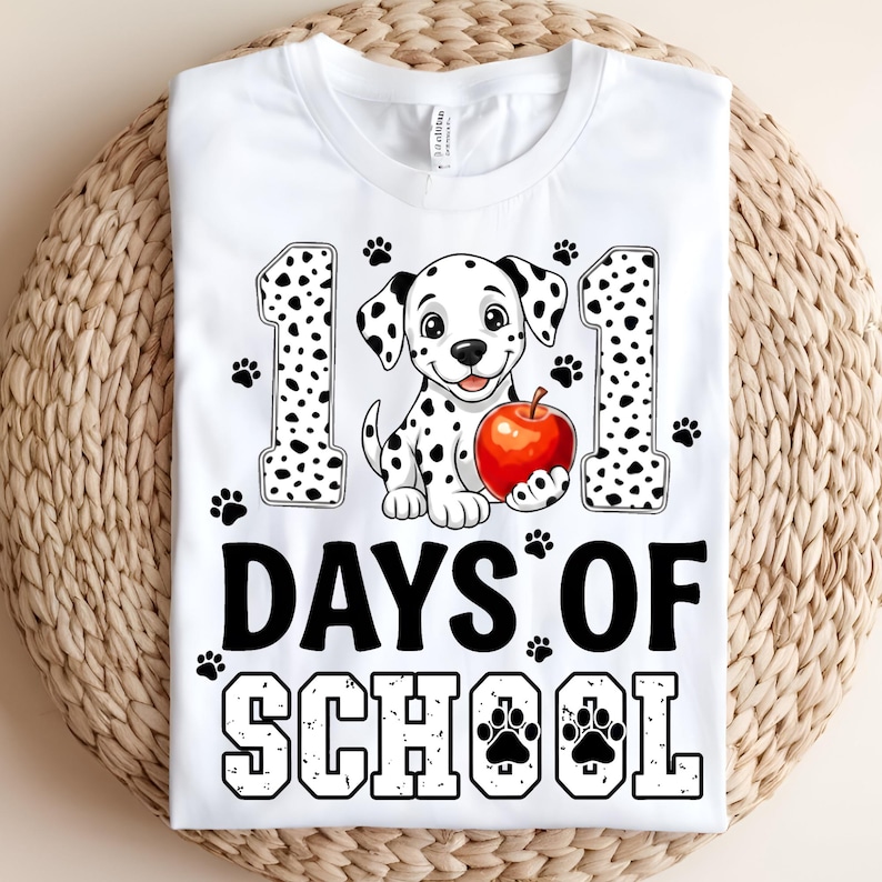 101 Days of School Png Bundle, Funny 101 Days Smarter Png, Dalmatian ...