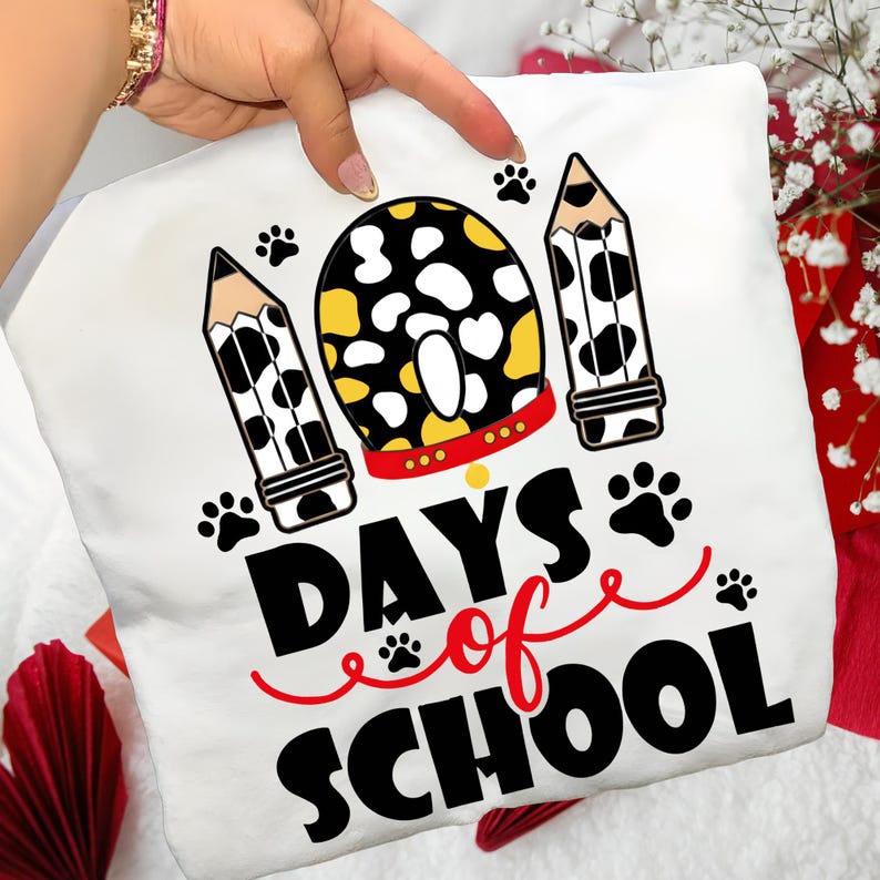 101 Days of School Png Bundle, Funny 101 Days Smarter Png, Dalmatian ...