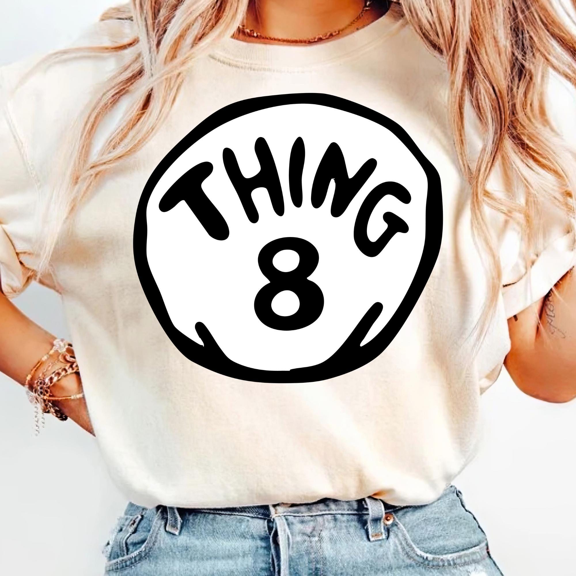 Thing 1 to Thing 9 PNG Bundle, Thing 1 Thing 2 PNG, Family Thing Bundle ...