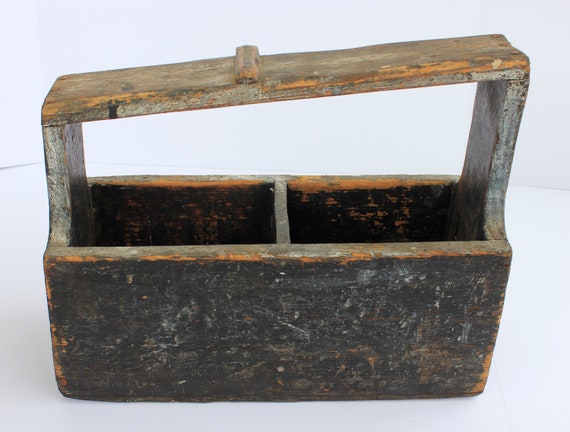 Primitive Shoe Shine Bench Shoe Shine Tool Tote Tool Box | Etsy