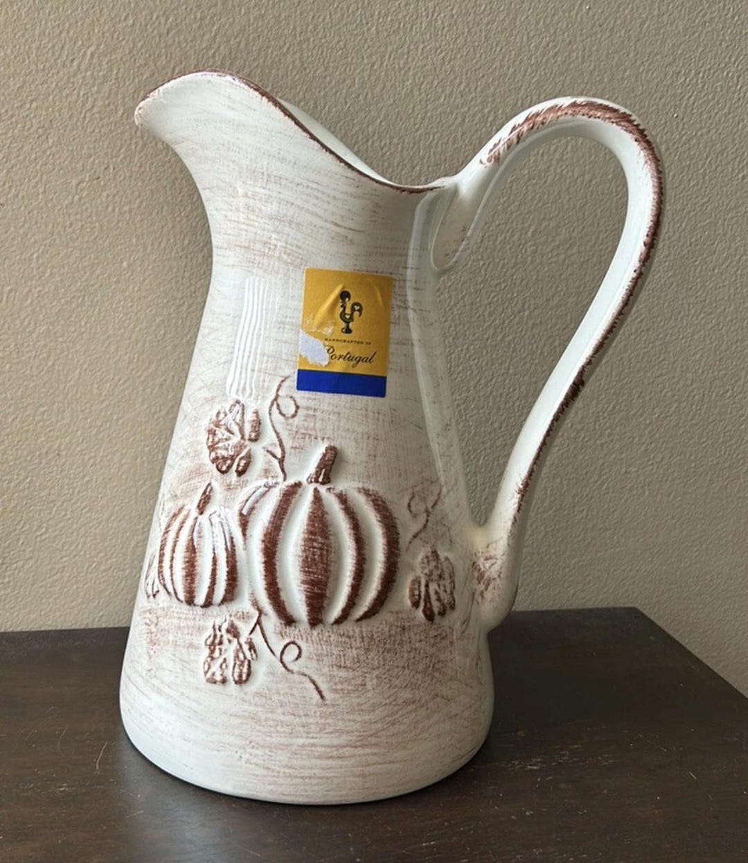 Farval Ceramics New Pitcher Pumpkin Fall Thanksgiving Handcrafted in ...