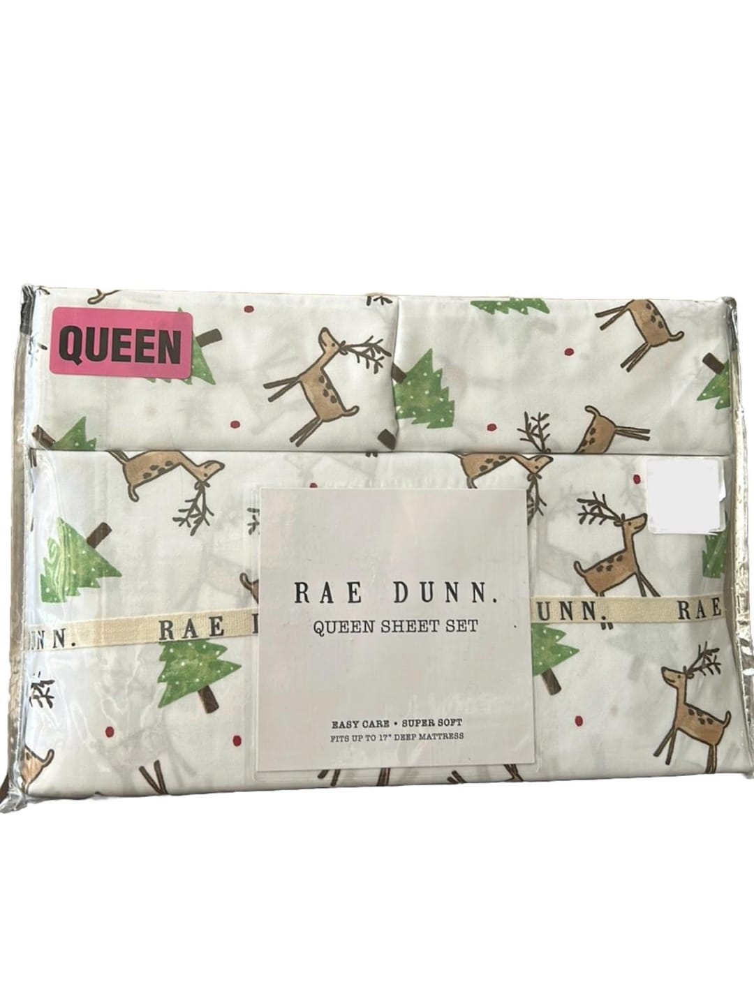 Rae Dunn Reindeer Christmas Trees Queen Sheet Set New Holiday - Etsy